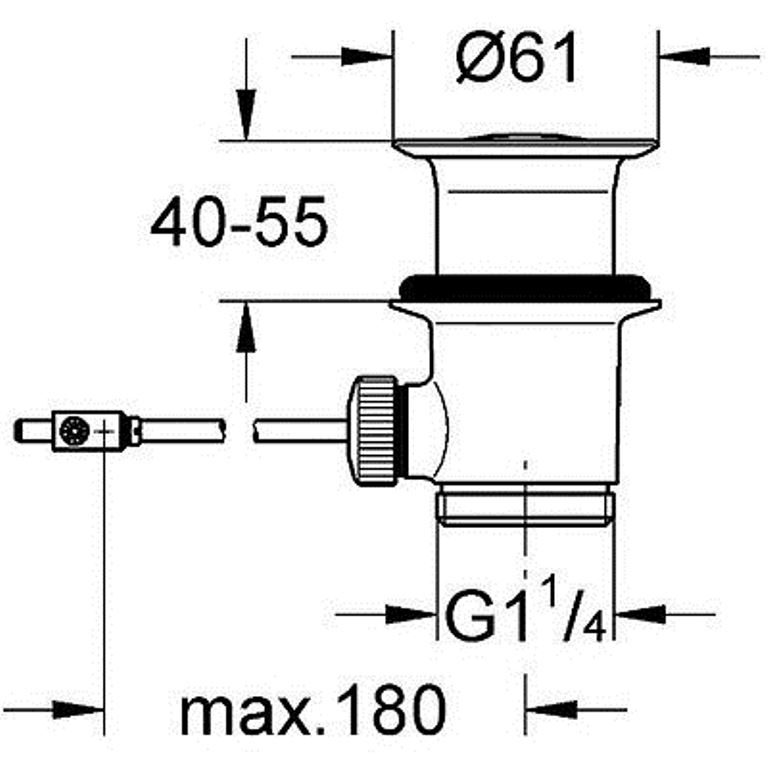 scarico, piletta, grohe, 28910, miscelatore, ricambio, rubinetto ...