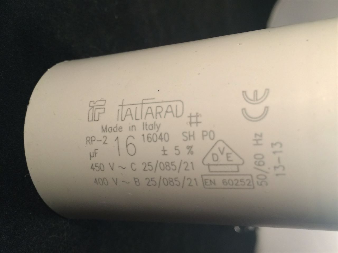 Condensatore J-P 12 16 MF-450V Jacuzzi 23337003. Bagno e ricambi ...