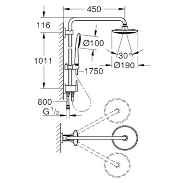 2743000, colonna doccia grohe, doccione grohe, 27296 grohe, Colonna ...