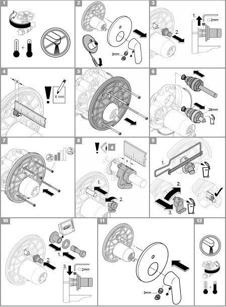 Ricambio deviatore Grohe per smart control 48442000. Bagno e ricambi ...